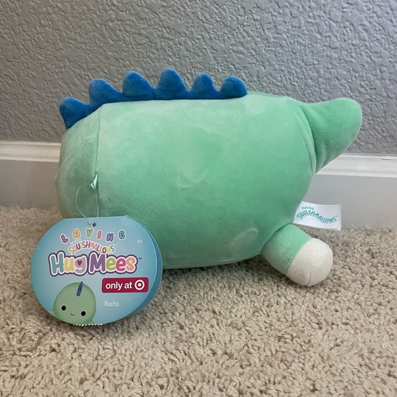 Toys | Kellytoy Squishmallow 8 Laying Down Hugmee Rafa The Dinoteal ...